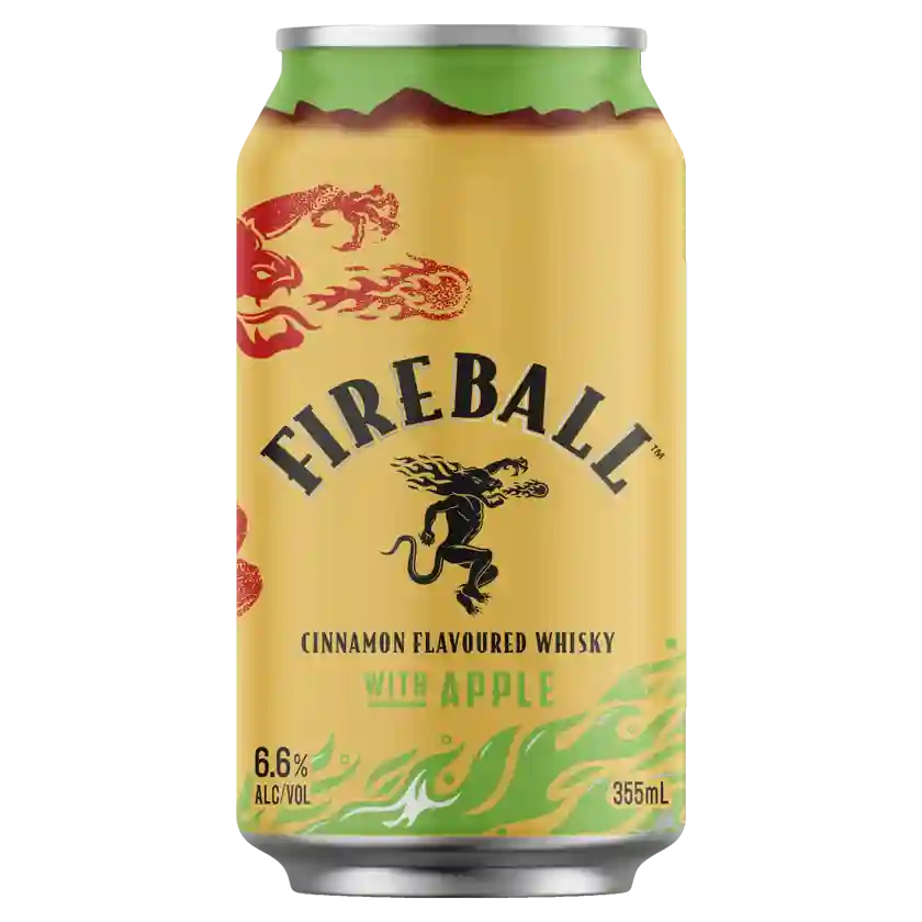 Fireball and Apple Cans 355ml Case of 16 | Porter's Lux — Porters Lux