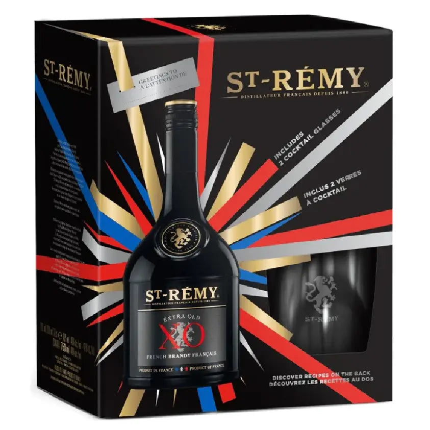 St Remy Brandy XO 700ml Gift Pack | Porter's Lux – Porters Lux