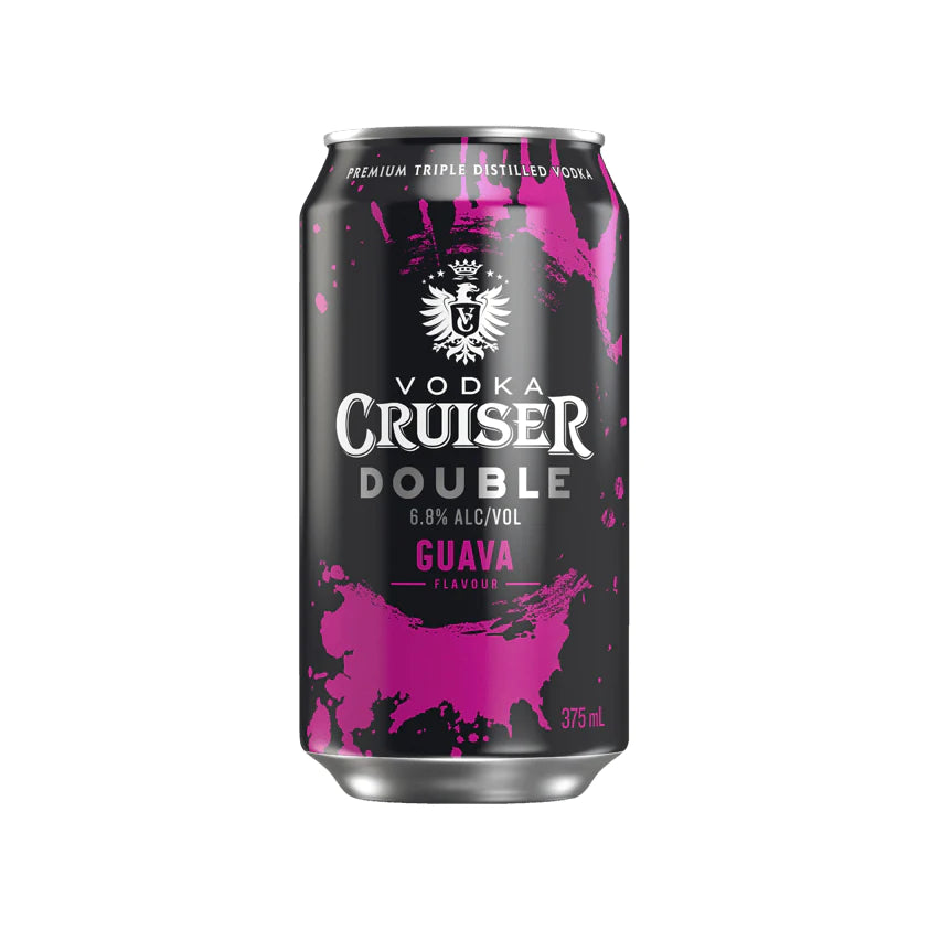 Vodka Cruiser Double Guava 6.8% Can 375ml 4 Pack — Porters Lux