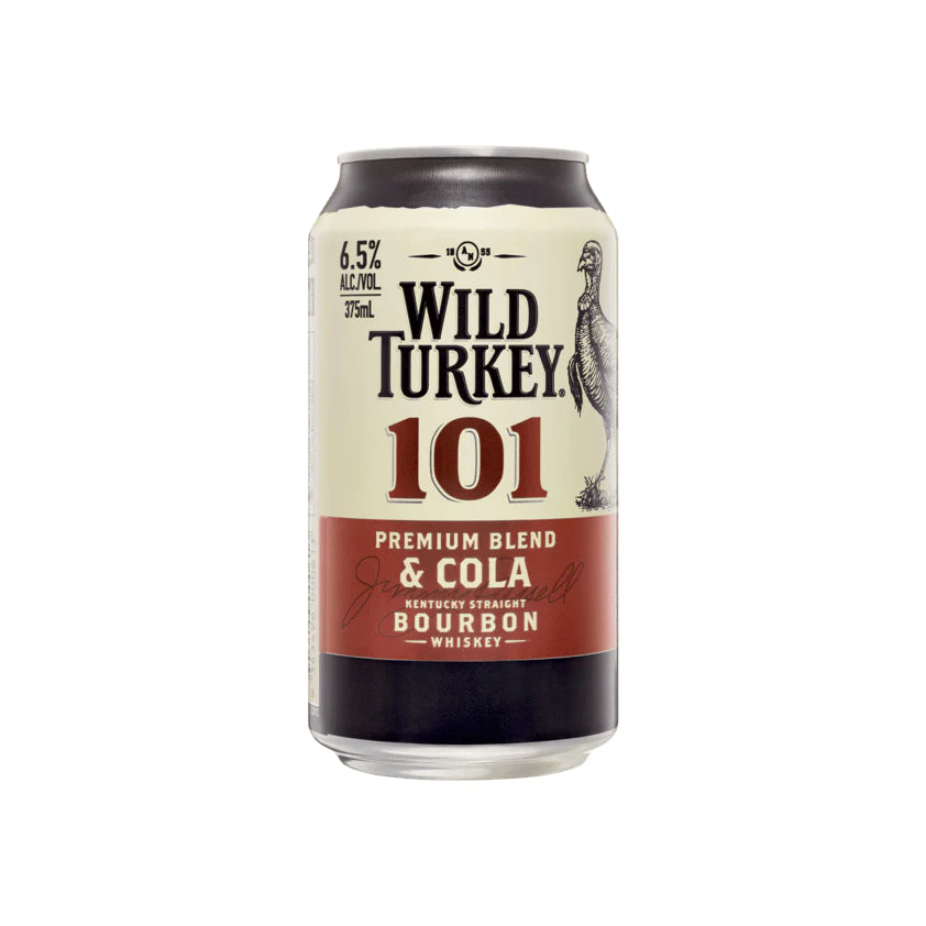Wild Turkey 101 Bourbon and Cola Can 375ml 4 Pack — Porters Lux