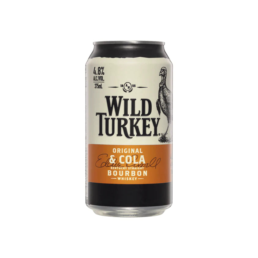 Wild Turkey Bourbon and Cola Cans 375ml 4 Pack | Porter's Lux — Porters Lux